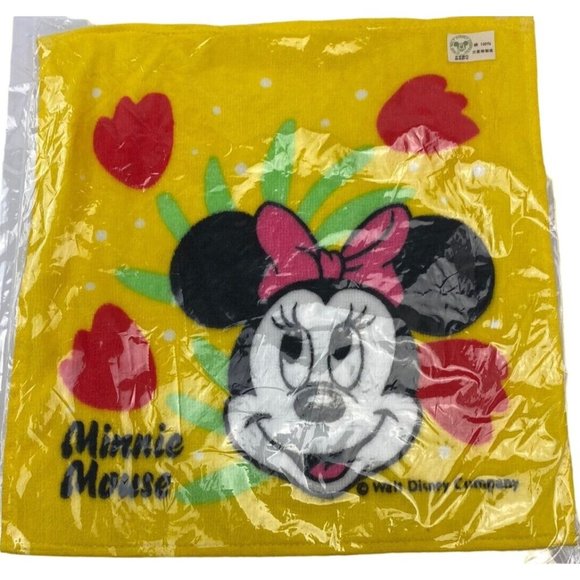 Disney | Bath | Disney Minnie Mouse Face Cloth Yellow And Flowers Cute ...